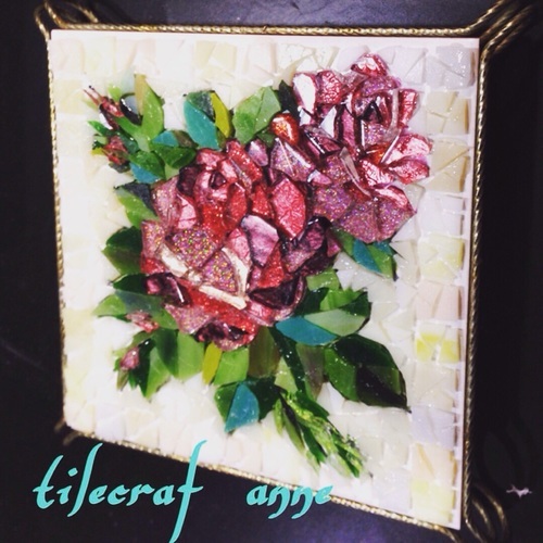 ガラスタイルの薔薇: tilecraft anne